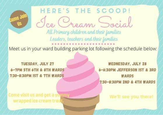 Primary Ice Cream Social – Riverdale 7th Ward